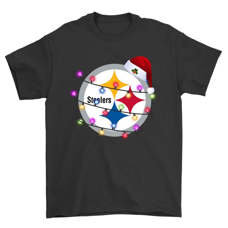 Santa’s Hat Merry Christmas Pittsburgh Steelers T-Shirt - TeeNaviSport